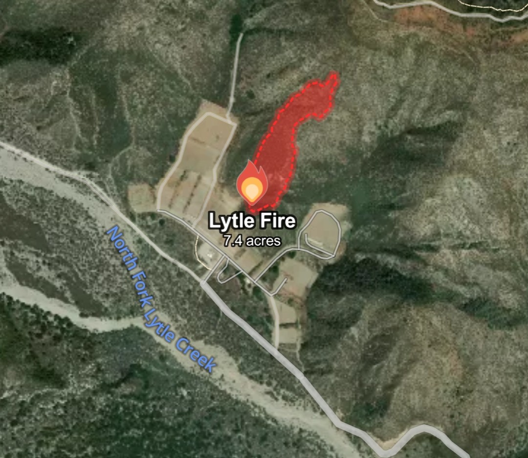 Brush Fire Erupts in Lytle Creek Sunday Afternoon - Pain In The Pass