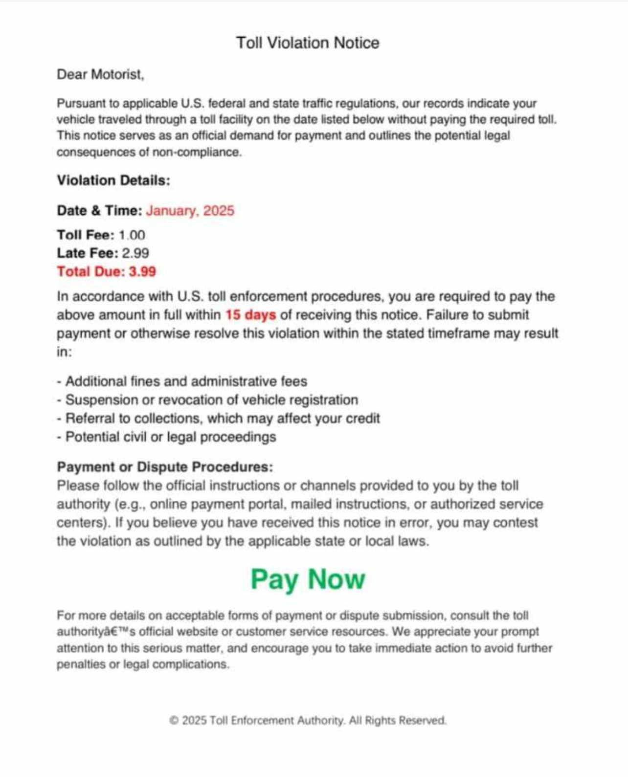 New Email and Text Scam Targeting Toll Roads like FasTrak - Pain In The ...