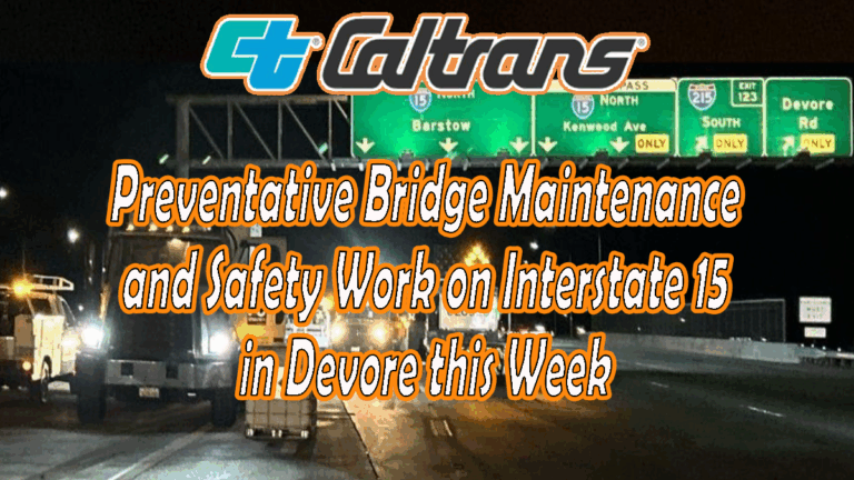 Preventative Bridge Maintenance on Interstate 15 in Devore Continues ...