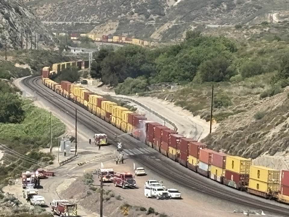 Freight Train Container Carrying Lithium Batteries Catches Fire in the ...